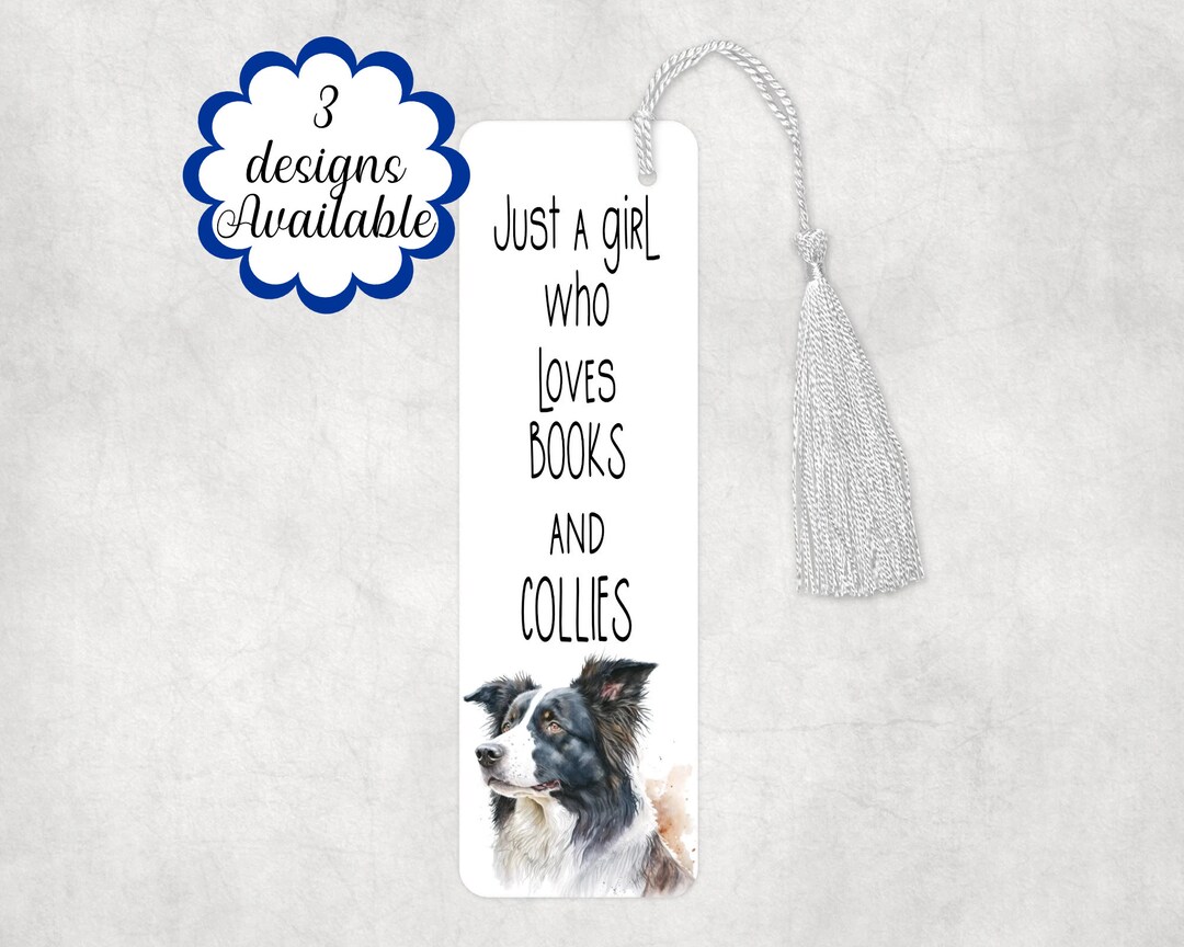 Metal Border Collie Dog Tassel Bookmark, Large Custom Made Bookmark ...