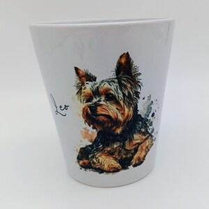 Yorkshire Terrier Planter – Printed Dog Pot for Plants, Makeup Brushes ...