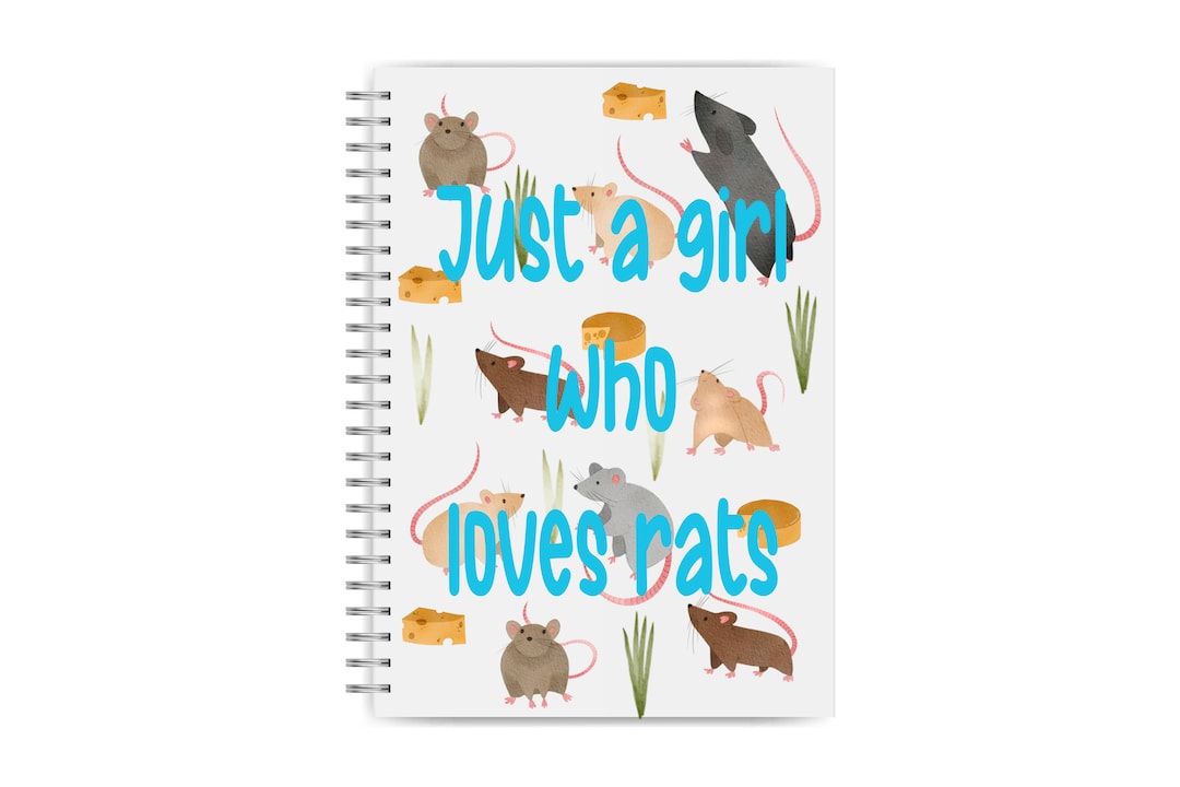 A5/A4 Cute Rat Notebook – Pet Rodent Journal, Rat Lover Gift, Funny ...