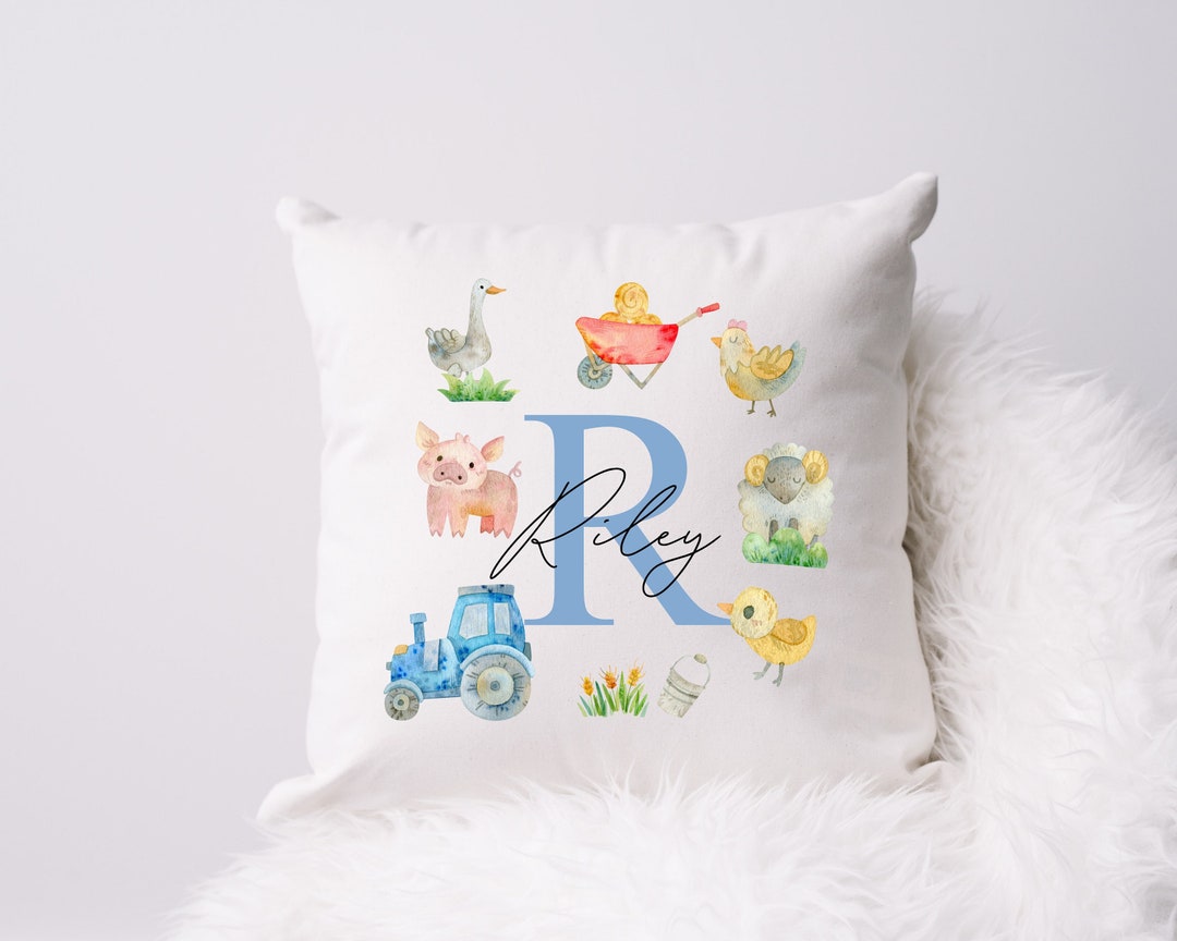 Personalised Child's Farm Cushion - Create a Whimsical Farmyard ...