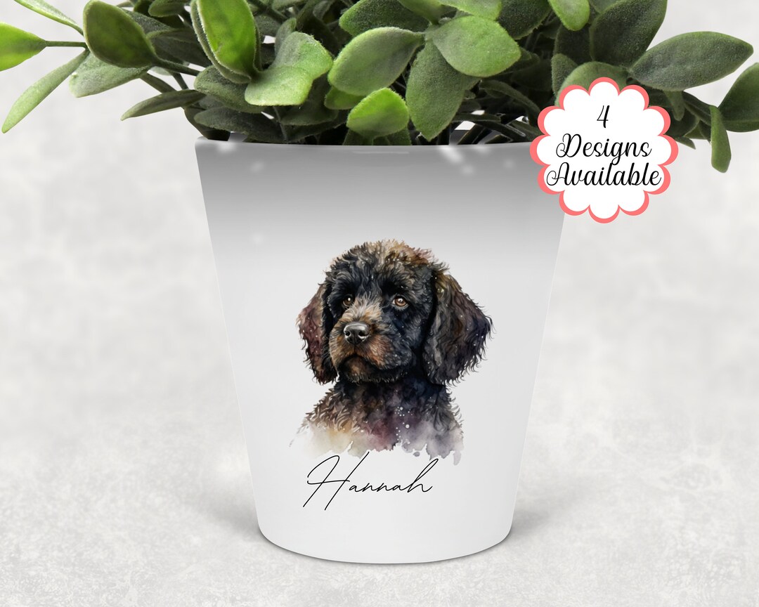 Cockapoo Printed Plant Pot, Dog Pen Pot / Makeup Brushes Holder - the ...