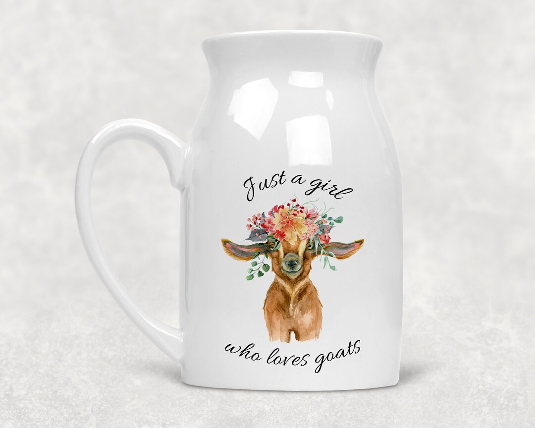 Cute Goat Milk Jug / Flower Vase - Perfect Gift for Goat Lovers ...
