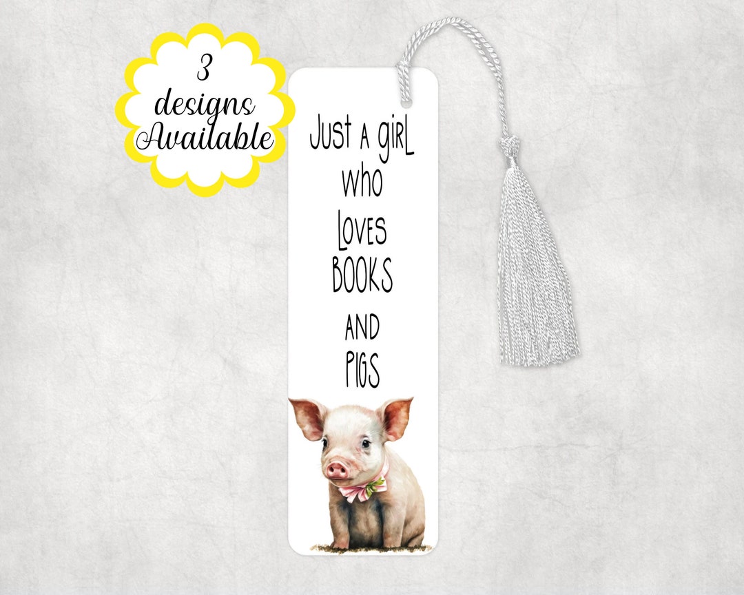 Metal Pig Bookmark – Large Custom-made Tassel Bookmark – Book Lover's ...