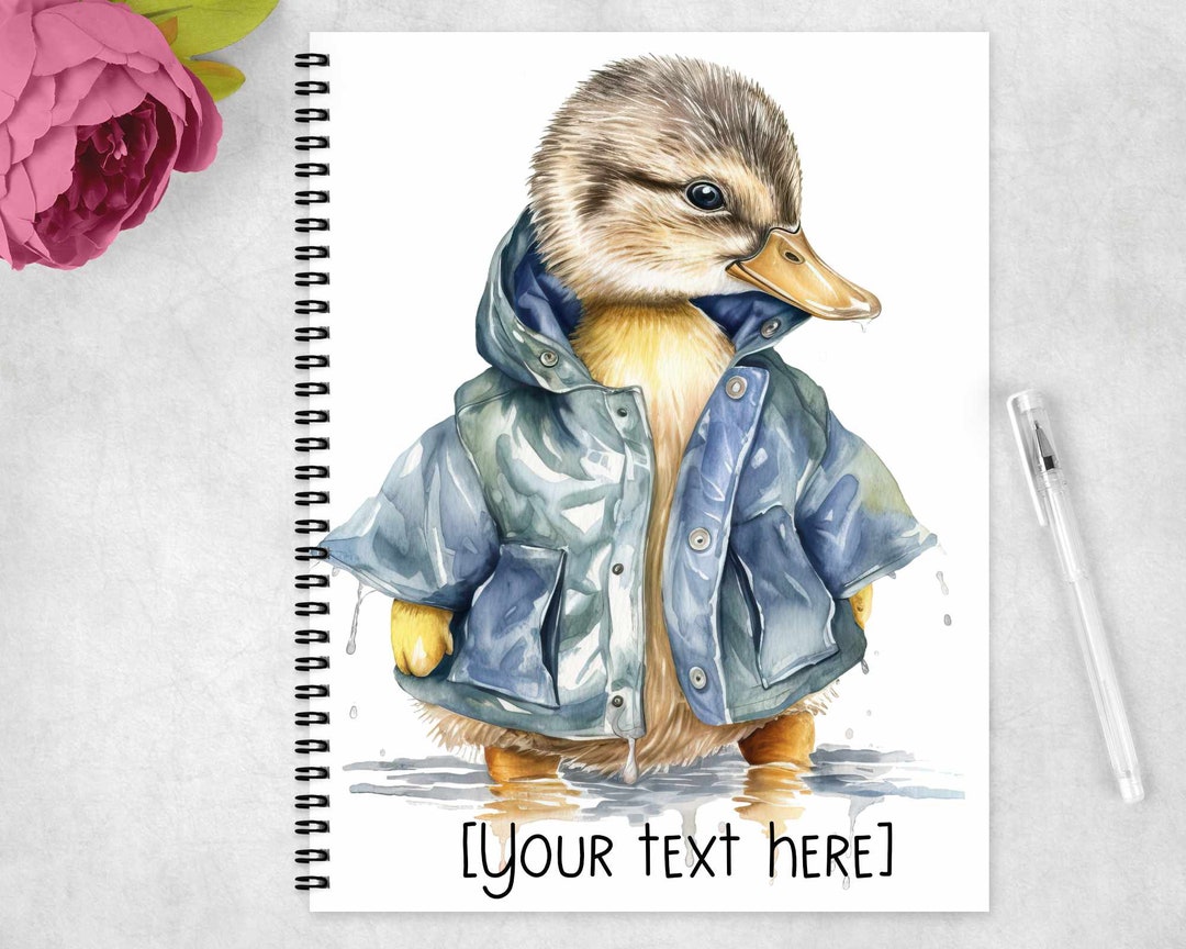 Personalised Duck Notebook Duckling Notebook Gift for Duck - Etsy