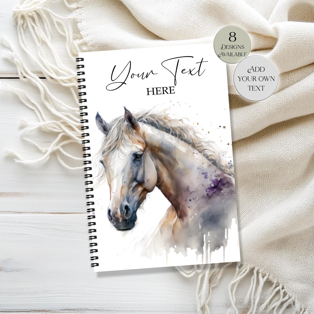 Personalised Horse Notebook | Custom Spiral Journal | Horse Notepad ...