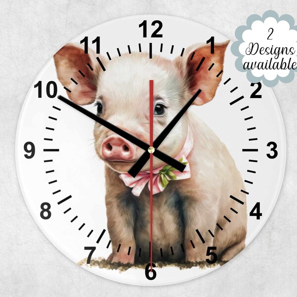 Pig Wall Clock - Etsy