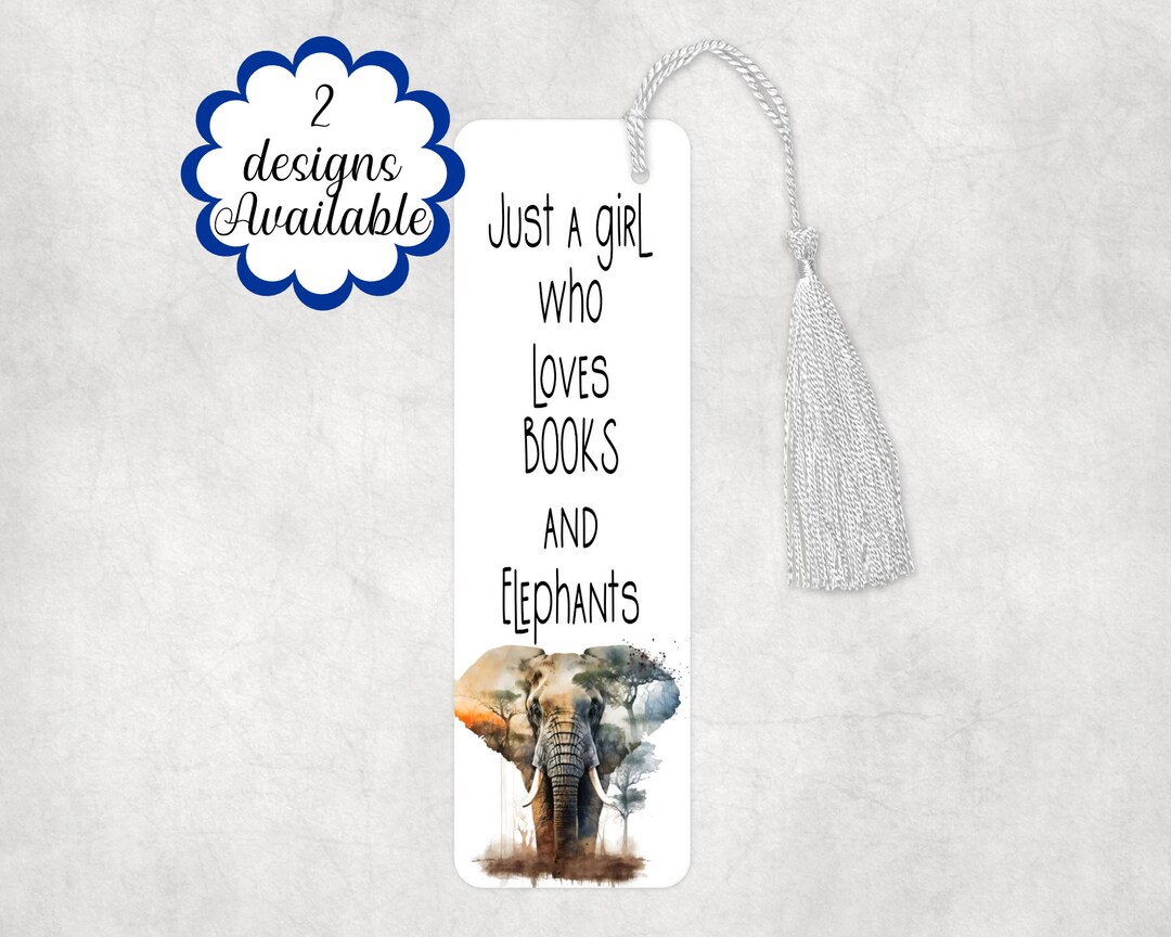 Metal Elephant Bookmark - Large Custom-made Tassel Bookmark - Book ...