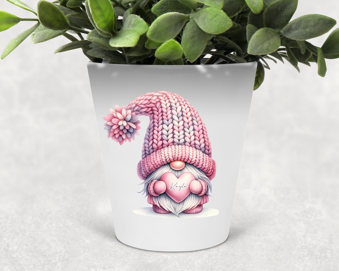 Personalised Gonk Ceramic Plant Pot – Perfect Birthday Gift for Friends ...