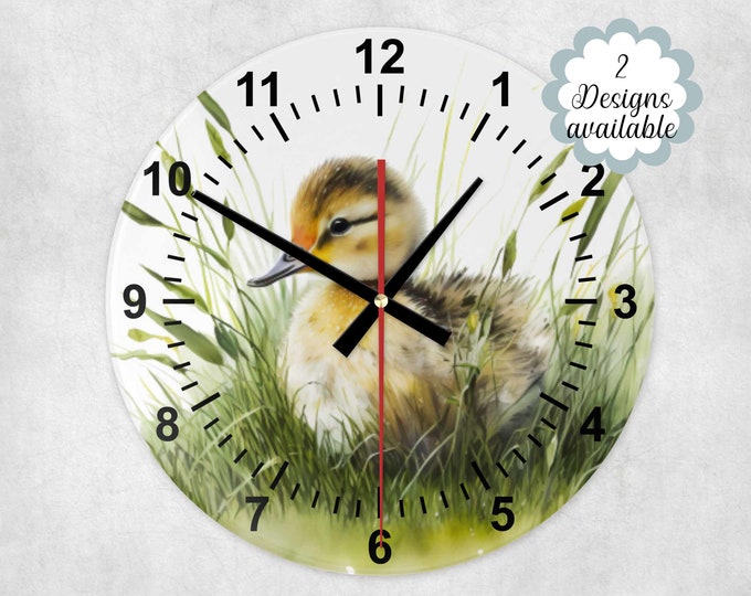 Engraved Wood Clock Mallard Duck Art Duck Clock Waterfowl Wildlife Art ...