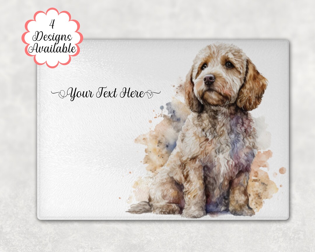 Personalised Cockapoo Glass Chopping Board & Cheese Board – Kitchenware ...