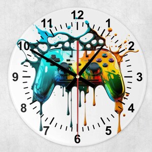 Glass Gaming Wall Clock - Level up Your Boys' Room With Gamer Décor - Etsy