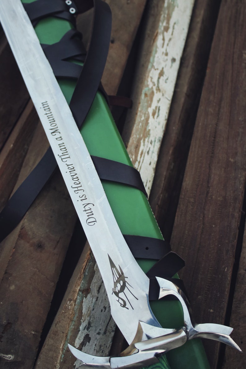 Custom Hand Forged Time of Wheel Sword Replica, Heron Marked ...