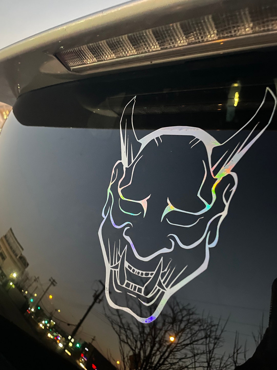 Oni Mask Japanese Oil Slick JDM Exhaust Street Racing Turbo Funny Drift ...