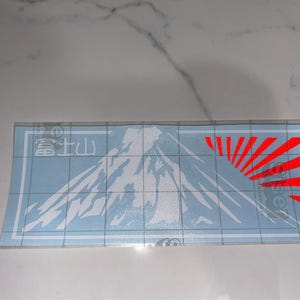 Mt Fuji Rising Sun Japanese JDM Car Decal Vinyl Sticker Reflective 55 ...