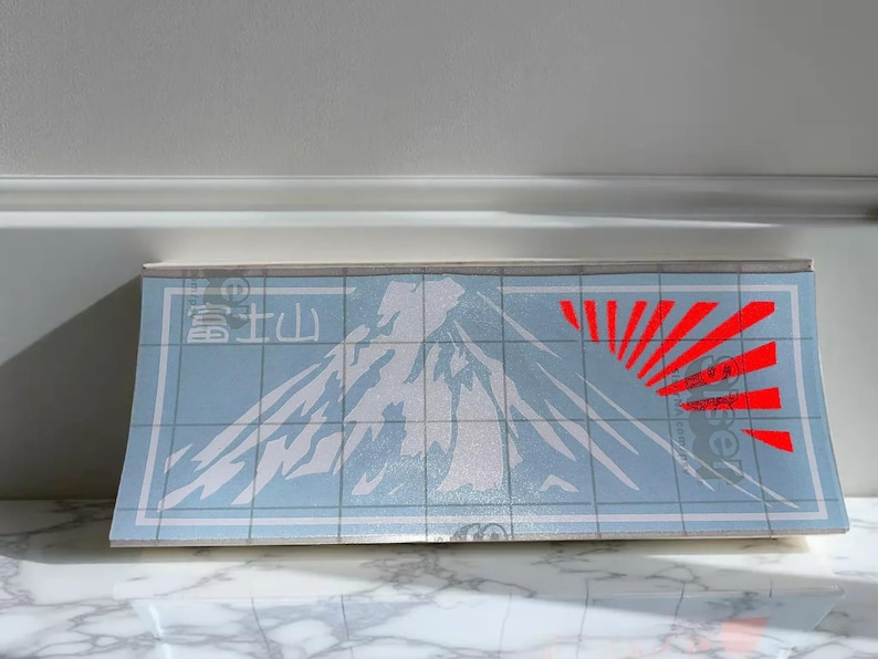 Mt Fuji Rising Sun Japanese JDM Car Decal Vinyl Sticker Reflective 55 ...