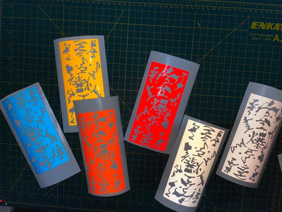 Reflective + Anime Explosive Tags Paperbomb Decals STYLE 2 ( Oil Slick ...