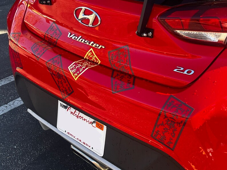 Reflective Anime Explosive Tags Paperbomb Decals Style 1 - Etsy