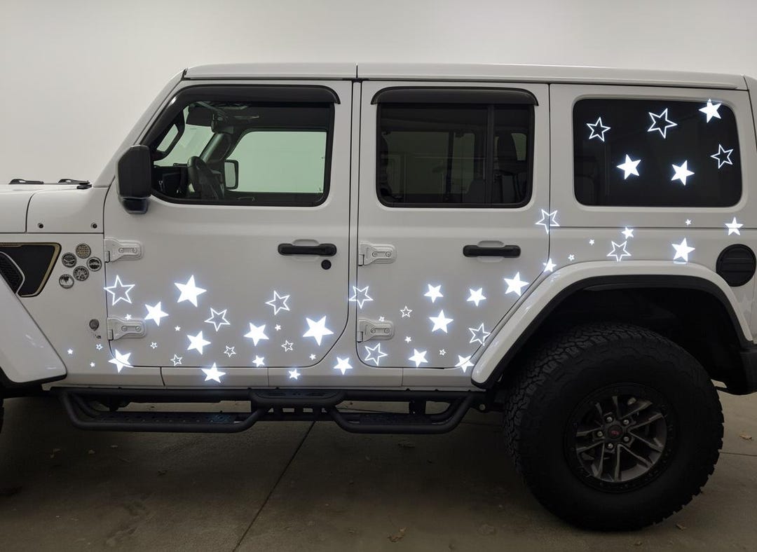 DIY Reflective Star Decal Pack 1"–5" – Individual Vinyl Stickers for ...