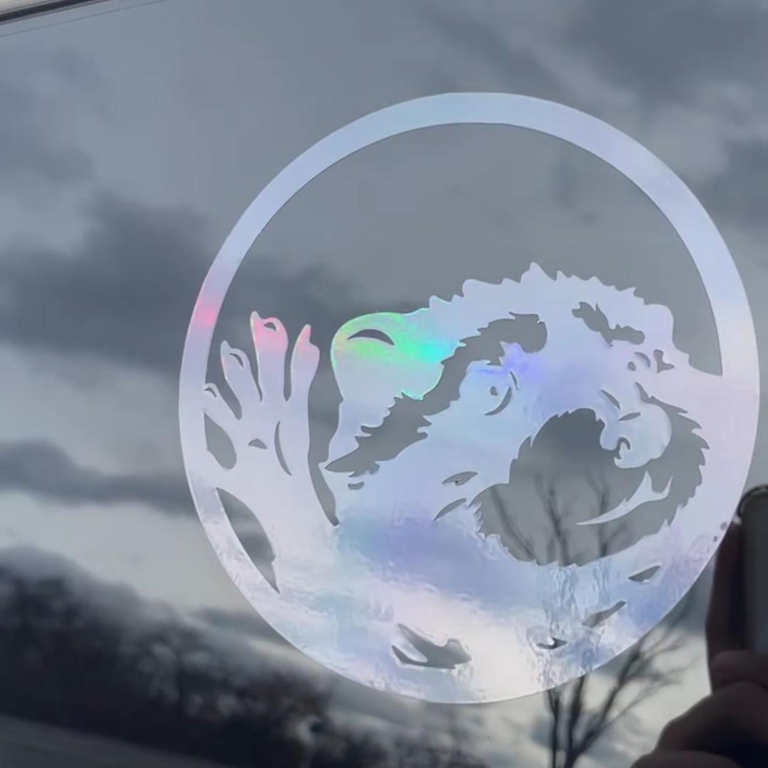 Pedro Raccoon Decal Meme Sticker Reflective Sticker in Holographic ...