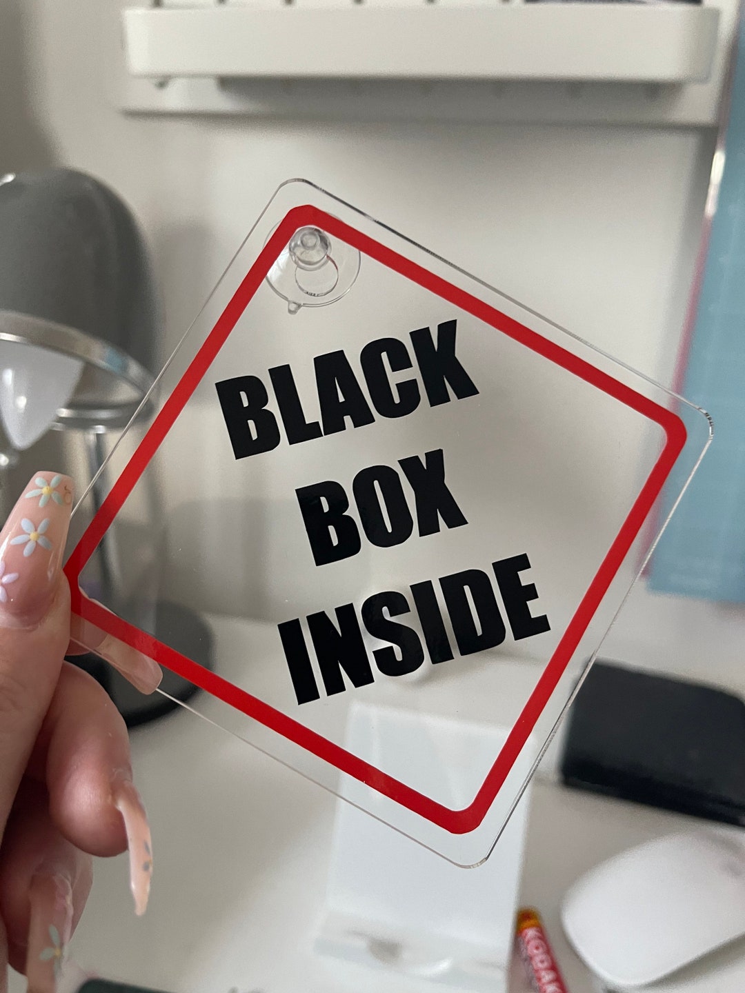 Black Box Sticker Alternative Black Box Inside Car Sign With - Etsy UK