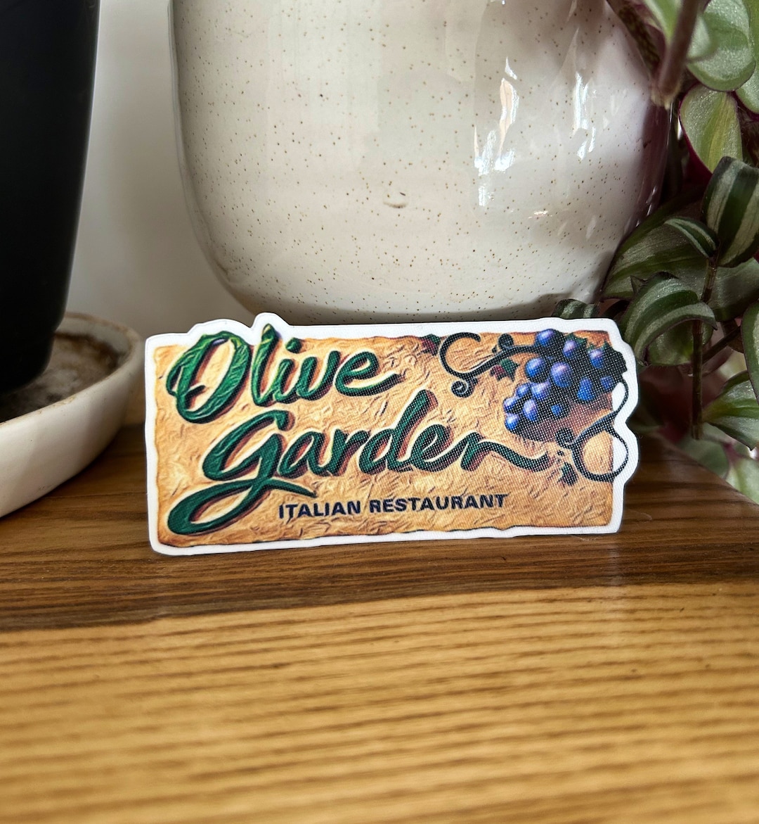 Olive Garden Restaurant Mid 2000’s Classic Logo Vinyl Sticker (100 % ...