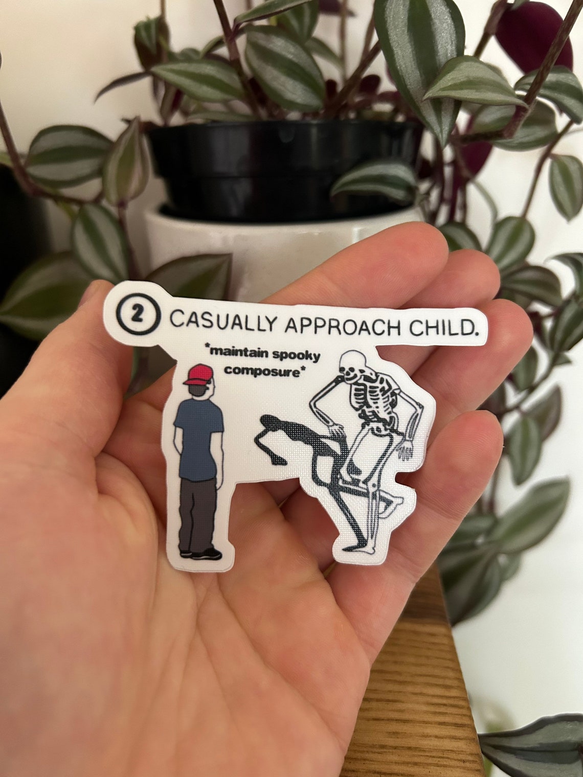 Casually Approach Child Skeleton Meme Vinyl Sticker (100% Waterproof ...
