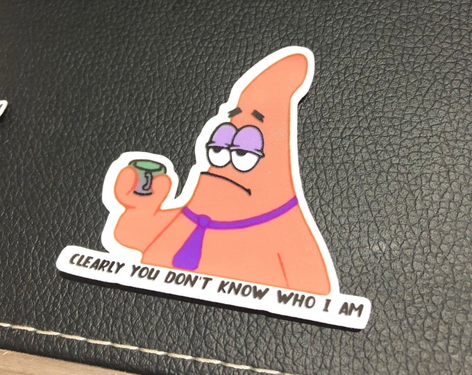 Fancy Patrick Celestial Body Meme Vinyl Sticker (100% Waterproof) - Etsy