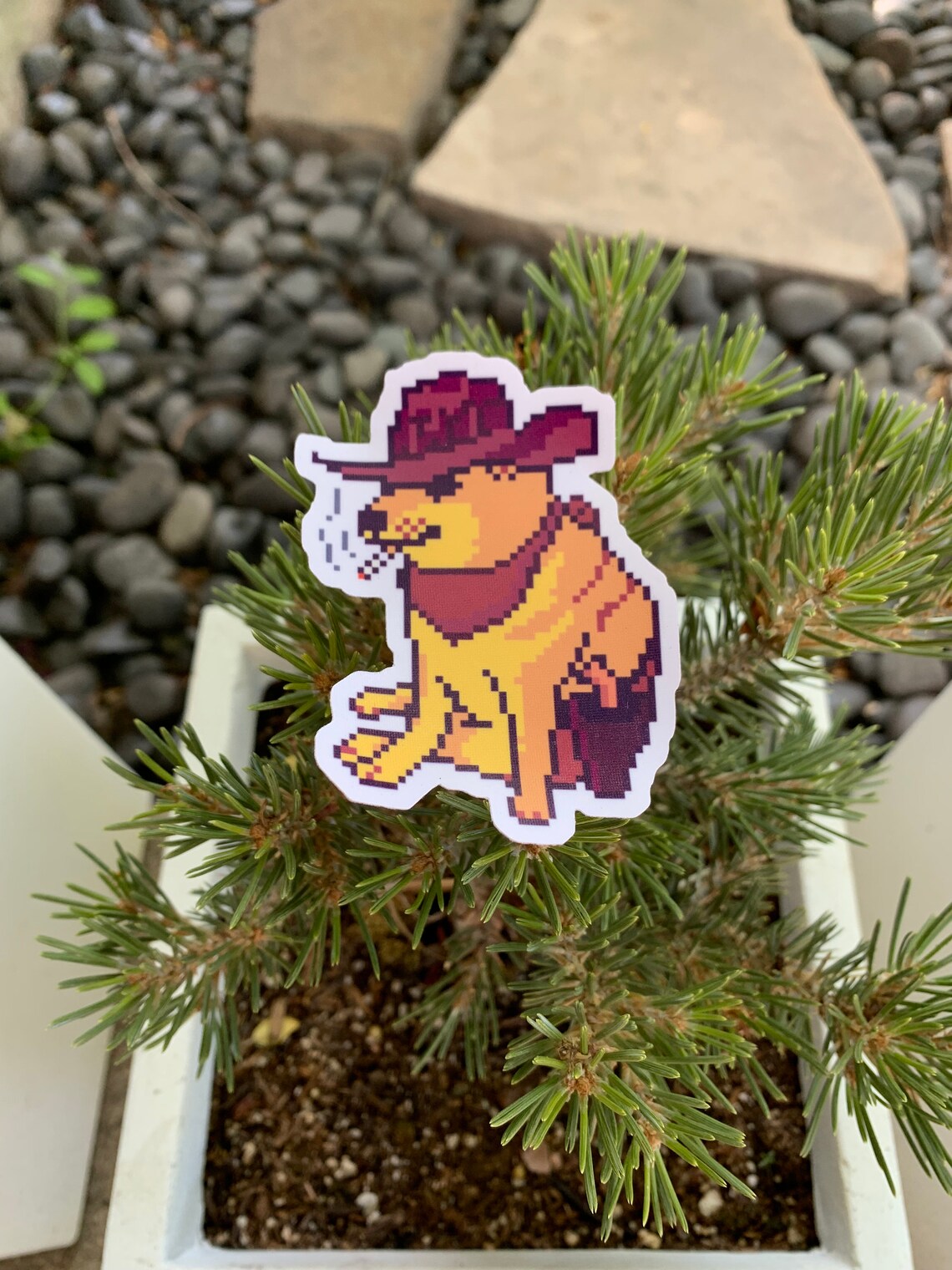 Animated Cowboy Cheems Vinyl Sticker 100% Waterproof - Etsy Australia