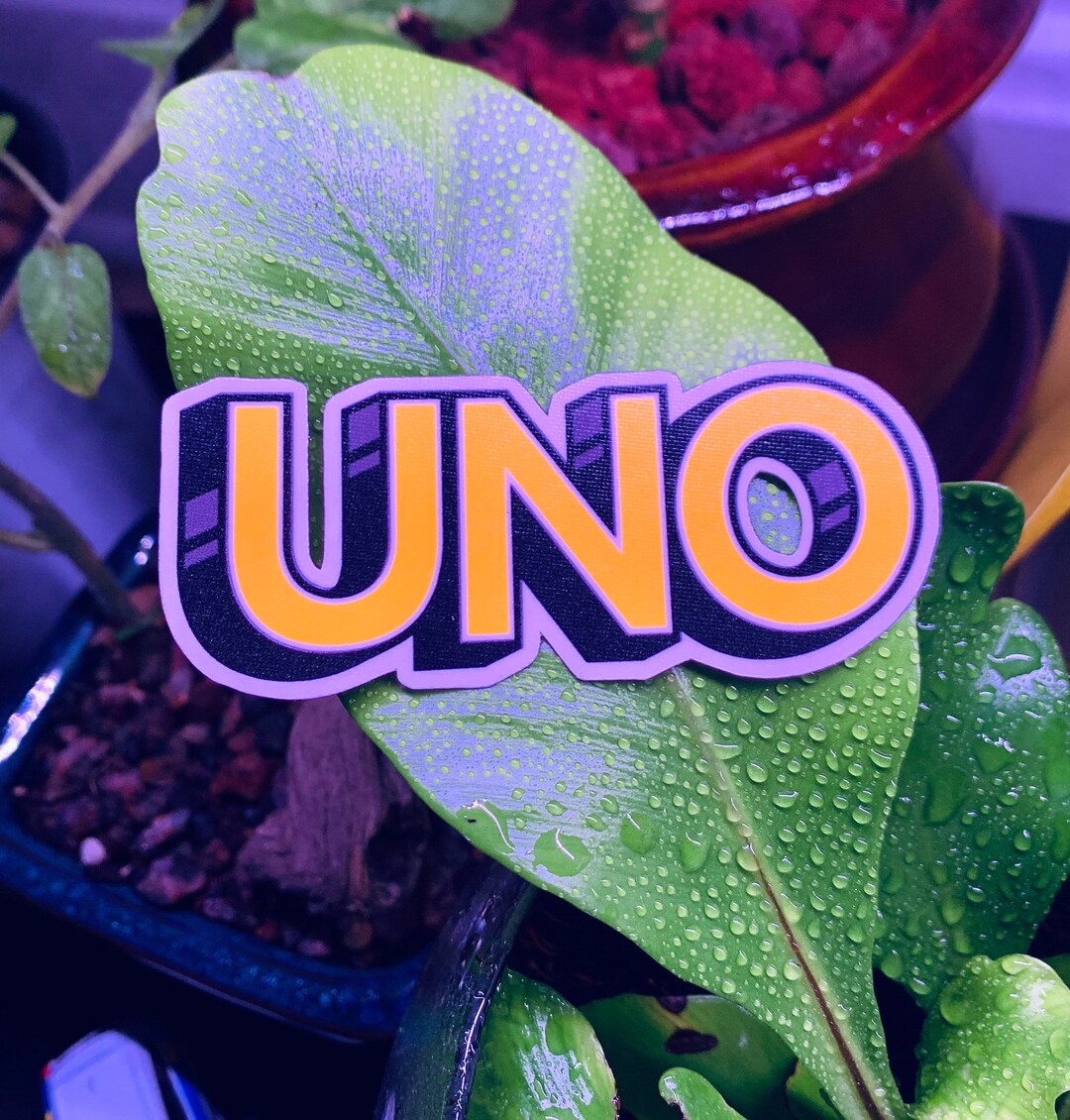 UNO Card Game Vinyl Sticker (100% Waterproof) - Etsy