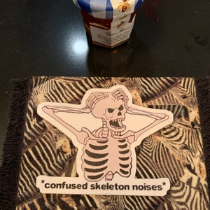 Confused Skeleton Noises Vinyl Sticker scooby Doo 100% Waterproof - Etsy