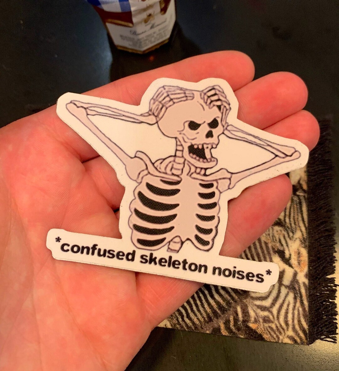 Confused Skeleton Noises Vinyl Sticker scooby Doo 100% Waterproof - Etsy