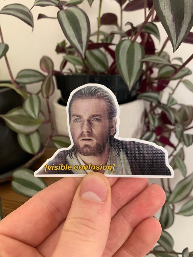 Visible Confusion Meme obi-wan Kenobi Vinyl Sticker 100% - Etsy
