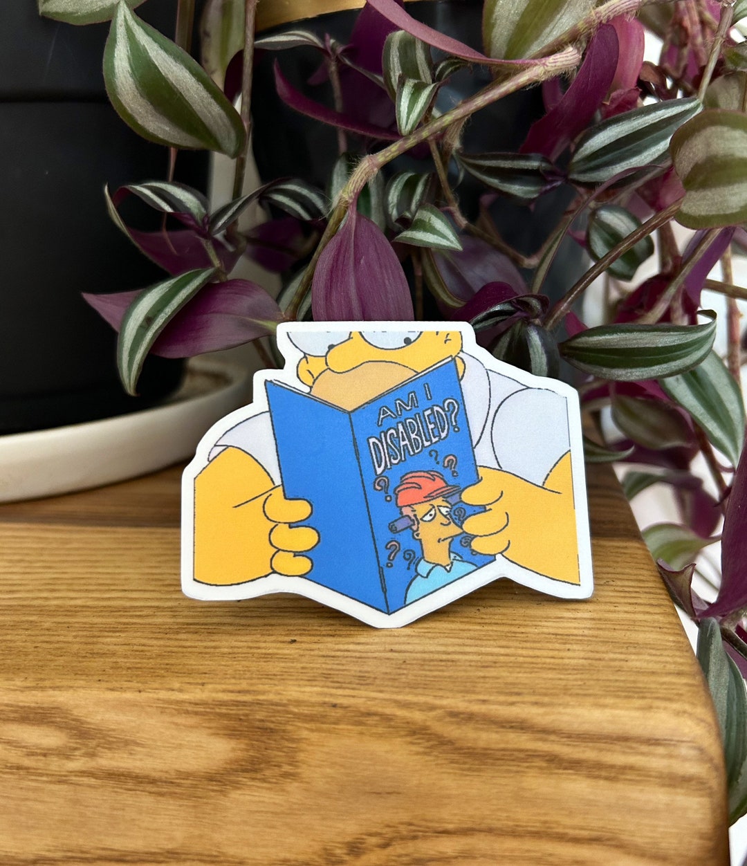 Homer Simpson "am I Disabled?" Vinyl Sticker (100% Waterproof) - Etsy