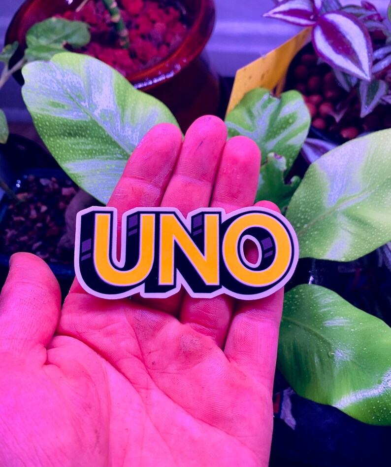 UNO Card Game Vinyl Sticker 100% Waterproof - Etsy