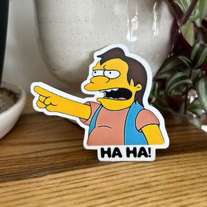 Nelson Muntz “haha” Simpsons Vinyl Meme Sticker (100% Waterproof) - Etsy