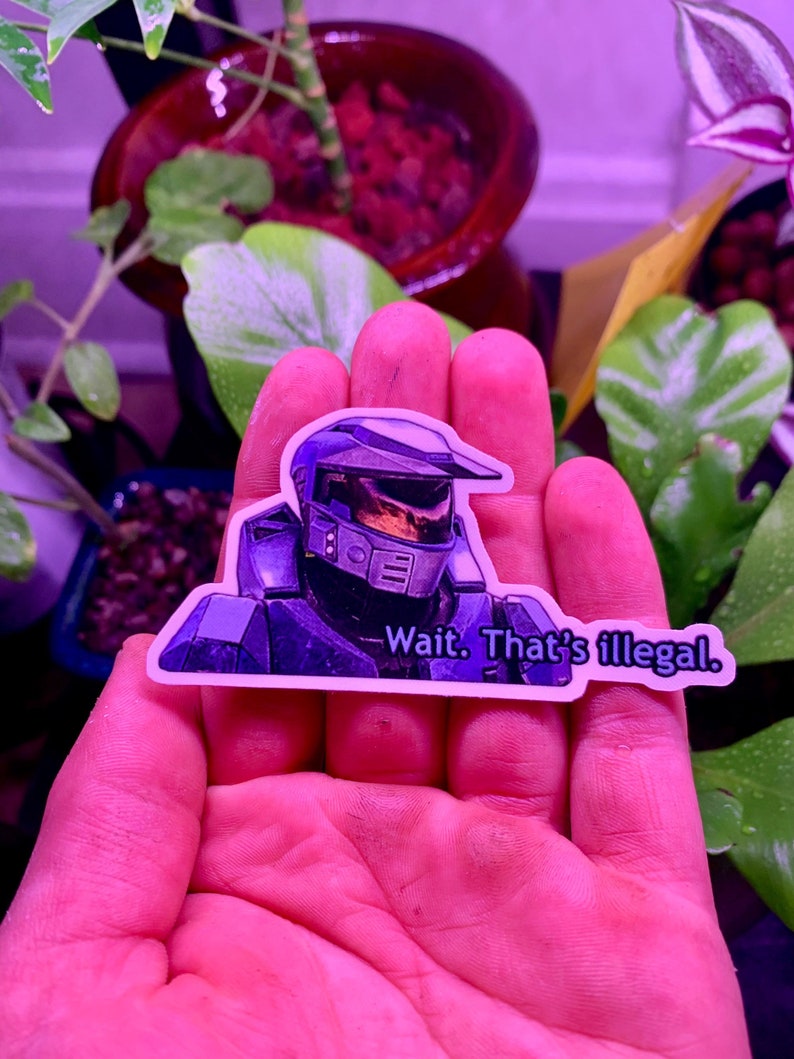 Red Vs. Blue wait Thats Illegal Meme Vinyl Sticker 100 % - Etsy
