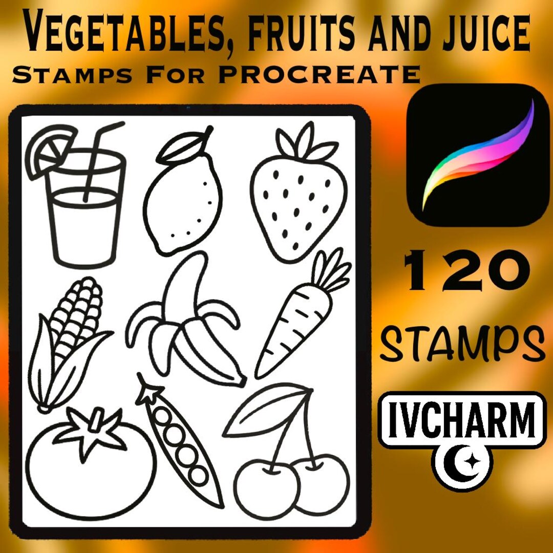 120 Food Tattoo Brushes Stamps for Procreate (digital Download) - Etsy