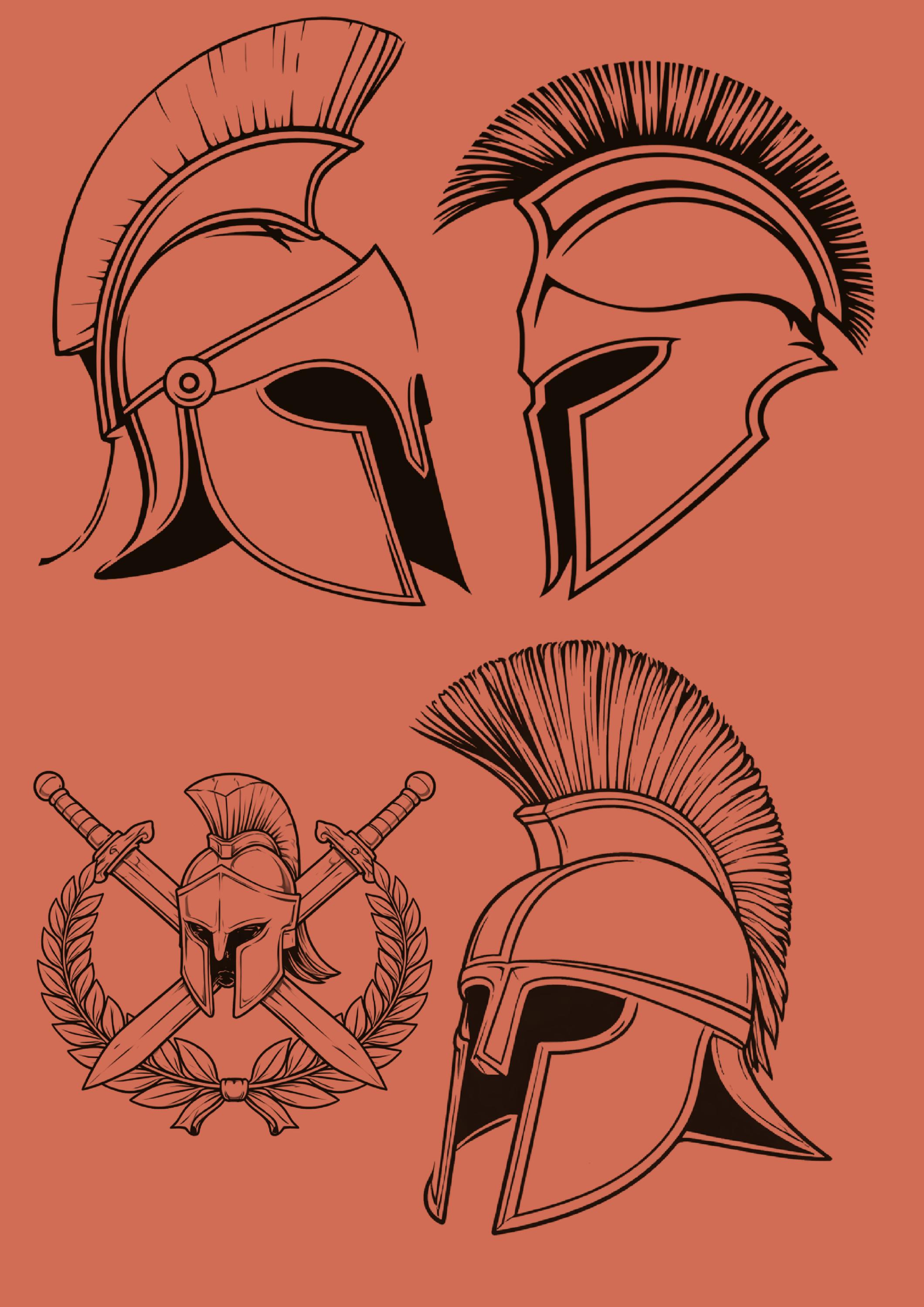 Spartan Warriors Procreate Stamps 54 Ancient Greek Warrior Brushes ...