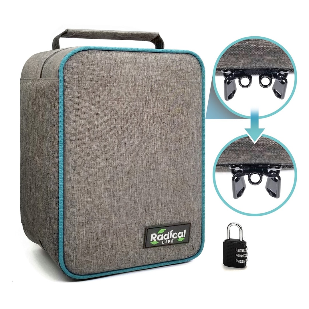 Smell Proof Bag Lunch Box With Steel Combination Lock - Premium Smell ...
