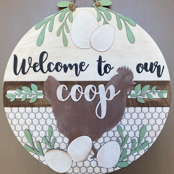 Chicken Door Hanger - Etsy