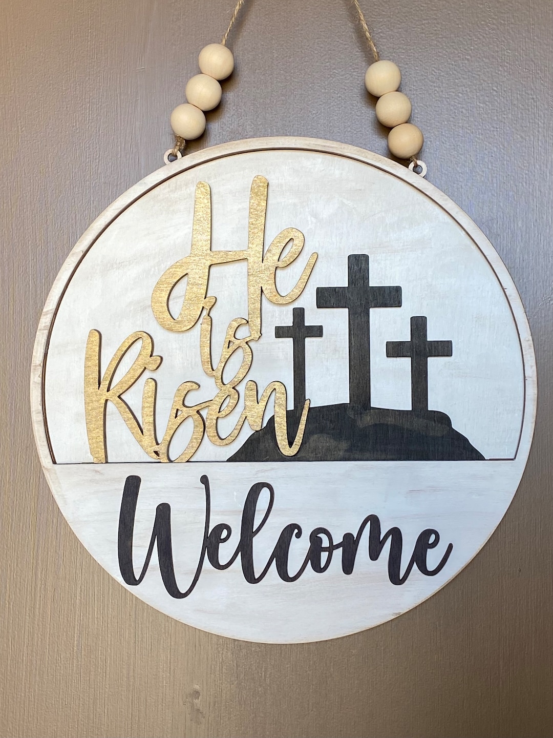 He is Risen INSERT for 10.5 Interchangeable Door Hanger Easter INSERT for Interchangeable Door ...