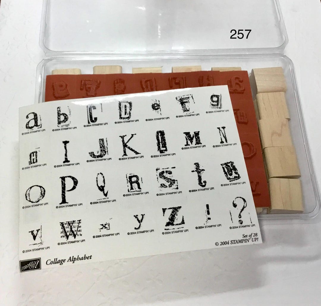 COLLAGE ALPHABET Stampin'up! Set of 28 Stamps to Be Mounted - Etsy