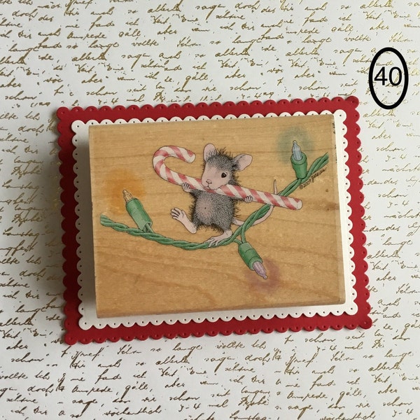Christmas House Mouse Stamp - Etsy