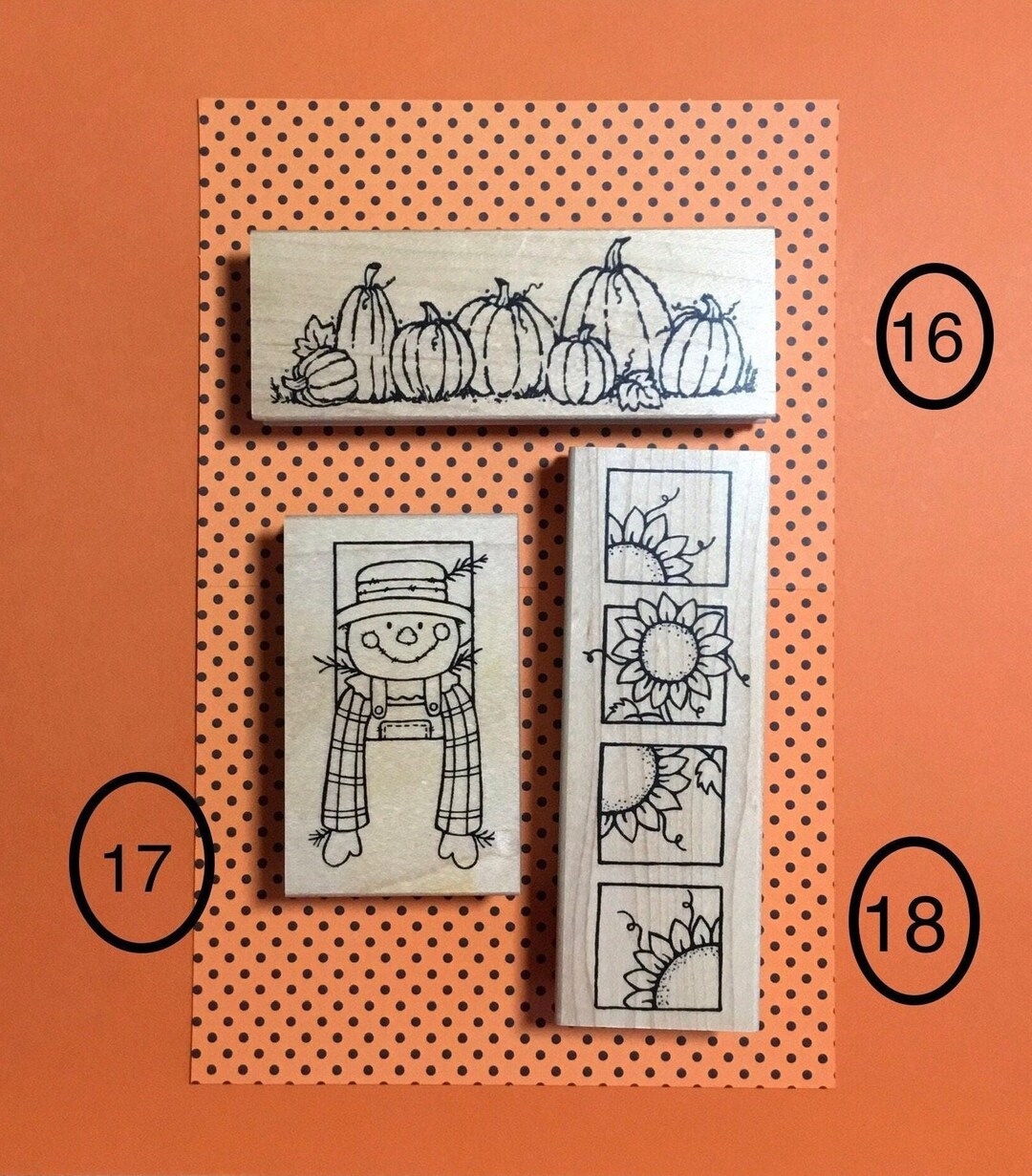 GREAT IMPRESSIONS FALL Rubber Stamps. Choose One! Wood Mounted - Etsy