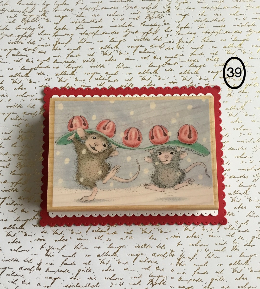 HOUSE MOUSE CHRISTMAS Rubber Stamp "jingle Buds". Stampabilities ...