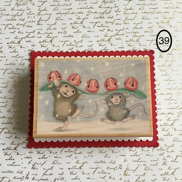 Christmas House Mouse Stamp - Etsy