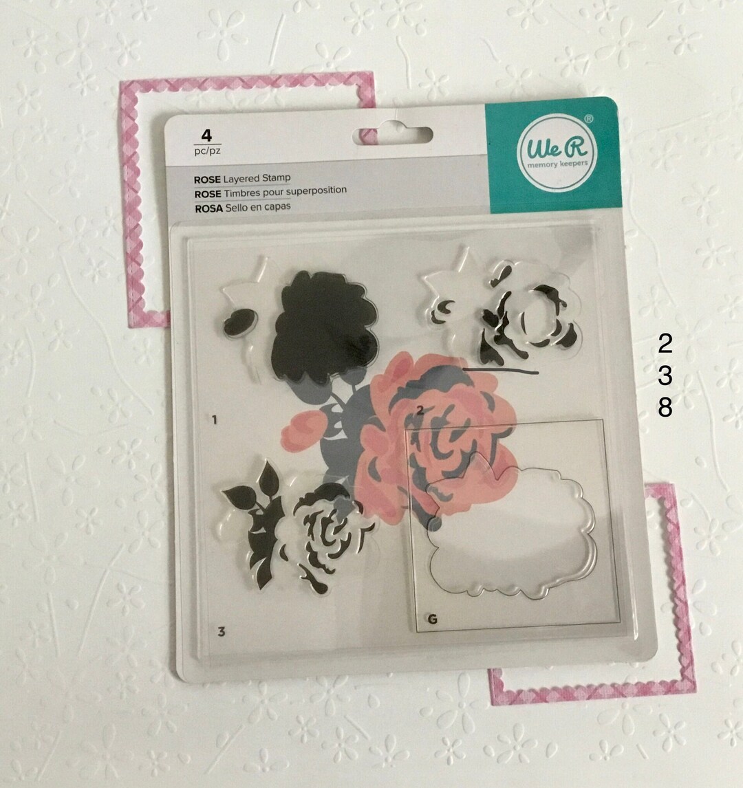 We R Memory Keepers. ROSE 4 Pc Layered Stamp Set. - Etsy