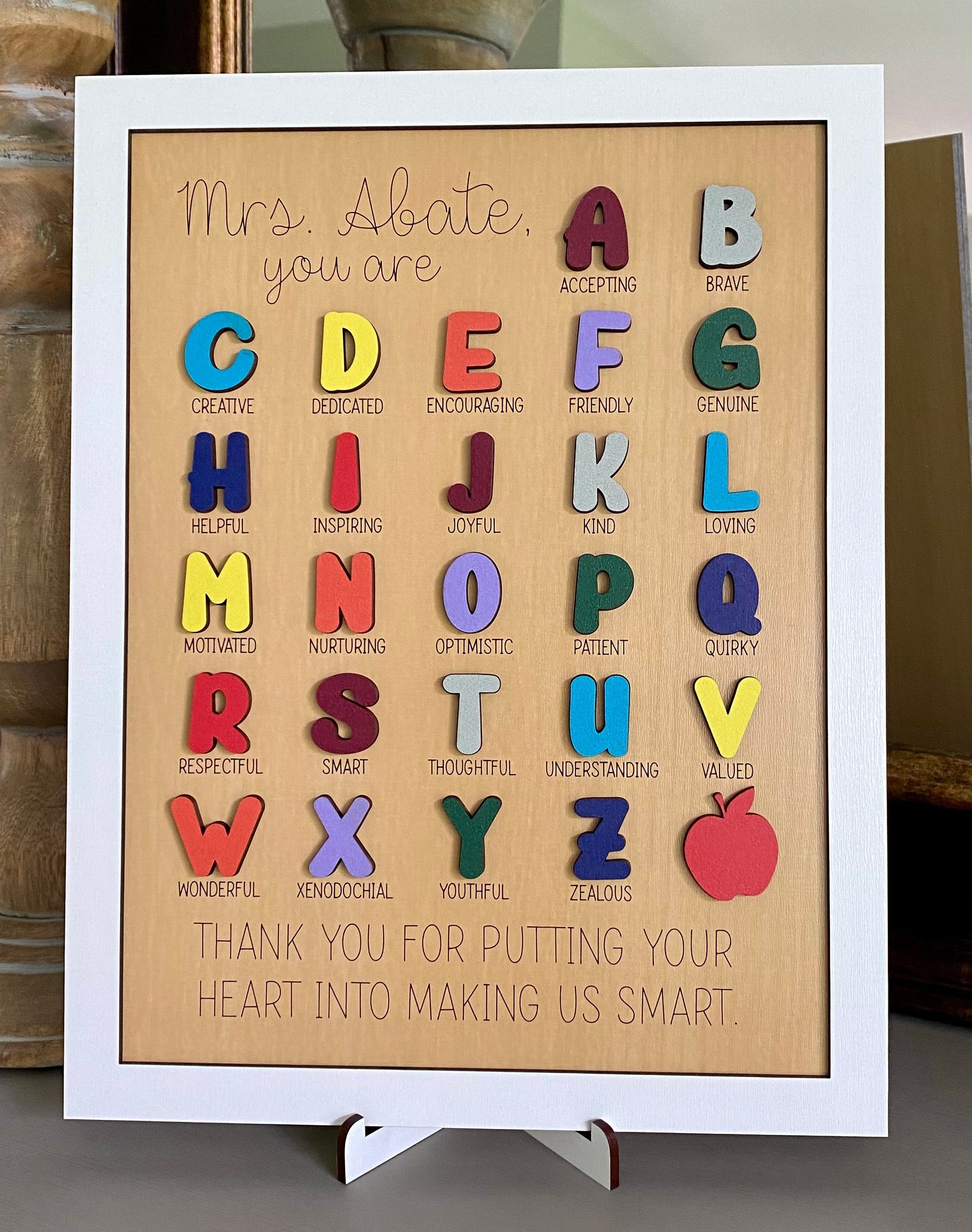 Gift for Teacher, End of the School Year, Personalized Teacher Gift ...