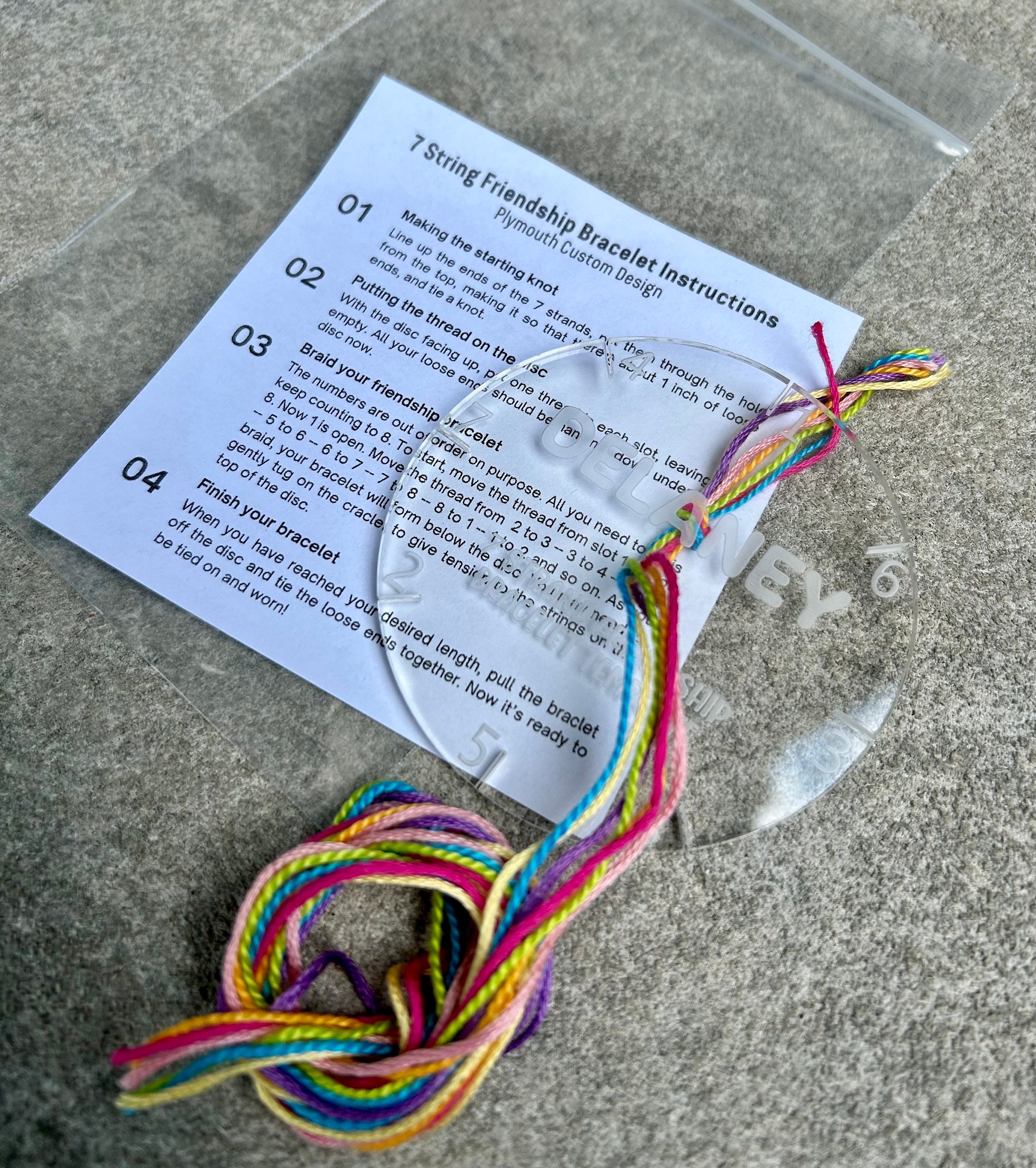 Friendship Bracelet Maker Disc: Personalized Party Favor, Kid Activity ...