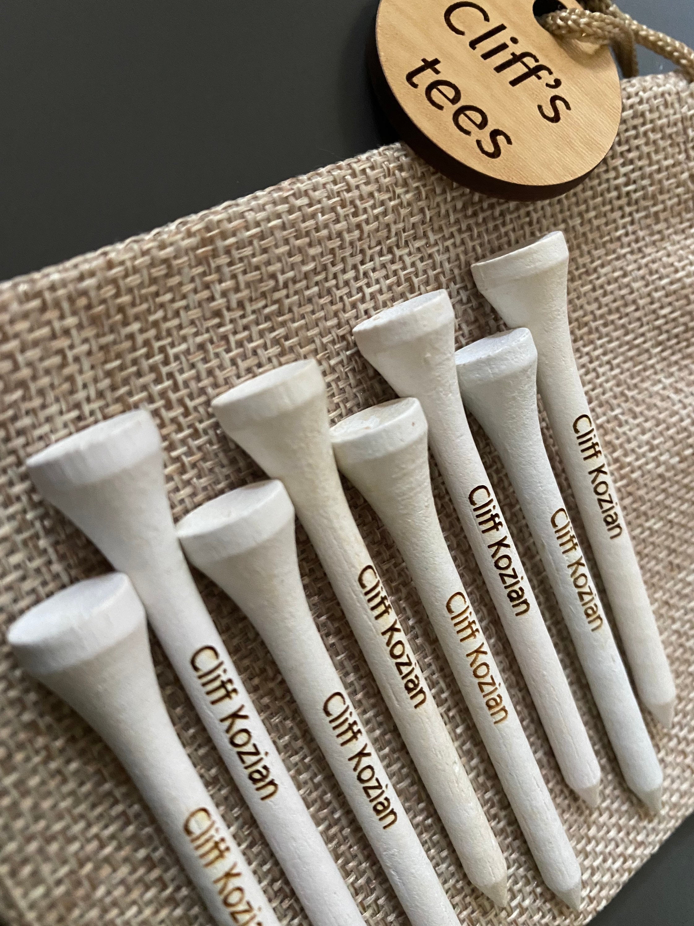 12 Engraved Golf Tees Personalized Custom Message Bag - Etsy